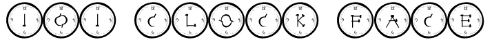 101 Clock Face: Free Font Download | MaisFontes