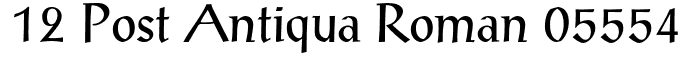 12 Post Antiqua Roman 05554 Font: Free Download | MaisFontes