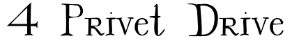 4 Privet Drive: Download Free Font | MaisFontes