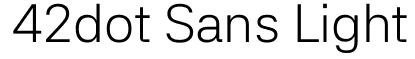 42dot Sans Light Font: Free Download | MaisFontes