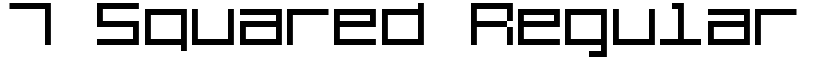 7 Squared Regular Font: Free Download | MaisFontes
