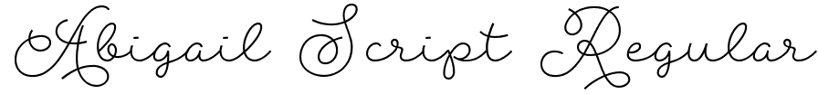 Abigail Script Regular: Free Font Download | MaisFontes