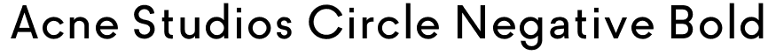 Acne Studios Circle Negative Bold Font: Free Download | MaisFontes
