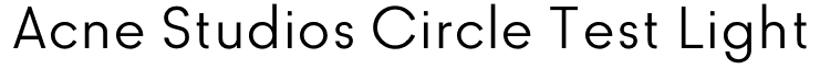 Acne Studios Circle Font: Free Download | MaisFontes