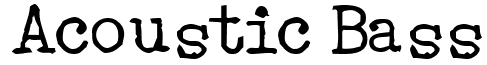 Acoustic Bass Font: Free Download | MaisFontes