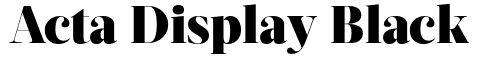 Acta Display Bold Font: Free Download | MaisFontes