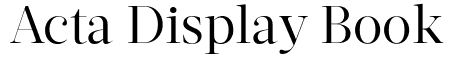 Acta Display Book: Download Free Font | MaisFontes