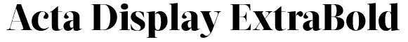 Acta Display Bold Font: Free Download | MaisFontes