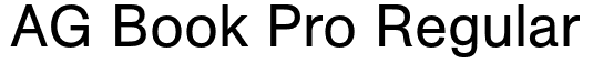 AG Book Pro Font Family: Free Download | MaisFontes