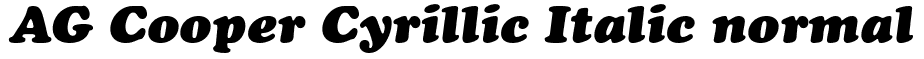 AG Cooper Cyrillic Italic normal Font: Free Download | MaisFontes