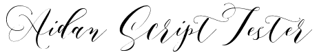 Aidan Script Tester: Free Font Download | MaisFontes