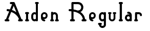 Aiden Regular Font: Free Download | MaisFontes