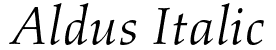 Aldus Italic Font: Free Download | MaisFontes