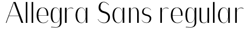 Allegra Sans regular Font: Free Download | MaisFontes