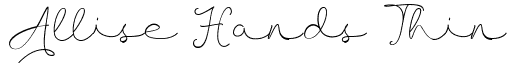 Allise Hands Thin: Free Font Download | MaisFontes