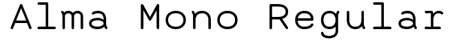 Alma Mono Regular: Free Font Download | MaisFontes
