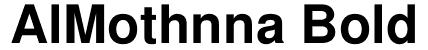AlMothnna Bold: Free Font Download | MaisFontes