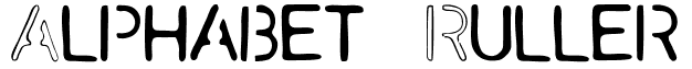 Alphabet Ruller: Free Font Download | MaisFontes