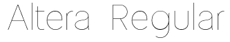 Altera Regular: Free Font Download | MaisFontes