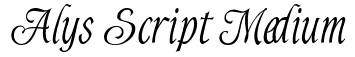 Alys Script Medium: Baixar Fonte Grátis | MaisFontes