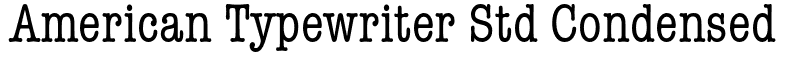 American Typewriter Std Font Family: Free Download | MaisFontes