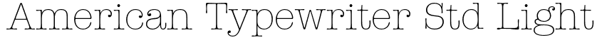 American Typewriter Std Font Family: Free Download | MaisFontes