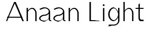 Anaan Light Font: Free Download | MaisFontes