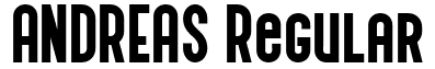 ANDREAS Regular Font: Free Download | MaisFontes