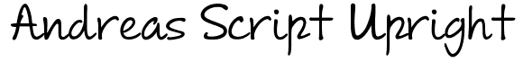 Andreas Script Upright: Free Font Download | MaisFontes