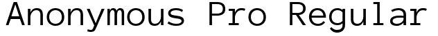 Anonymous Pro Regular: Free Font Download | MaisFontes