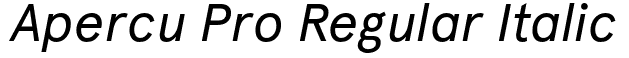 Apercu Pro Regular Italic Font: Free Download | MaisFontes