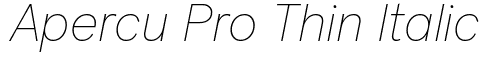 Apercu Pro Thin Italic: Free Font Download | MaisFontes