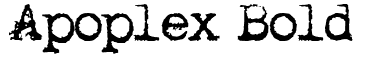 Apoplex Bold: Free Font Download | MaisFontes