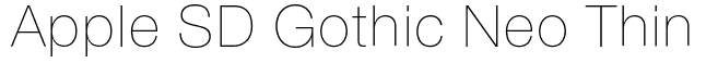 Apple SD Gothic Neo Thin Font: Free Download | MaisFontes