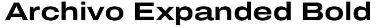 Archivo Expanded Bold: Download Free Font | MaisFontes
