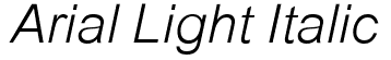 Arial Light Italic: Download Free Font | MaisFontes