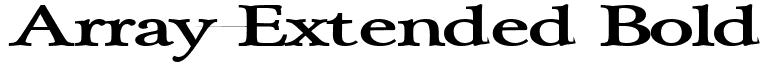 Array Extended Bold: Free Font Download | MaisFontes
