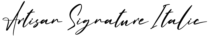 Artisan Signature Italic Font: Free Download | MaisFontes