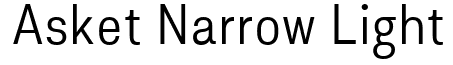 Asket Narrow Light Font: Free Download | MaisFontes