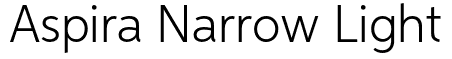 Aspira Narrow Light Font: Free Download | MaisFontes
