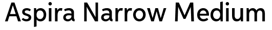 Aspira Narrow Medium Font: Free Download | MaisFontes