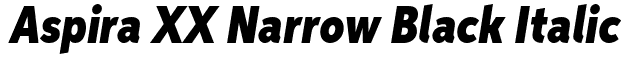 Aspira XX Narrow Black Italic Font: Free Download | MaisFontes