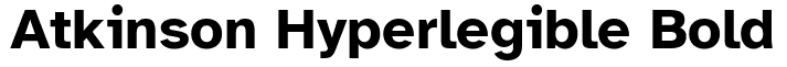 Atkinson Hyperlegible Bold Font: Free Download | MaisFontes