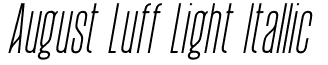 August Luff Light Itallic: Free Font Download | MaisFontes