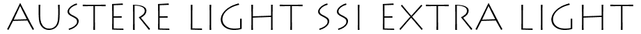Austere Light SSi Extra Light: Baixar Fonte Grátis | MaisFontes