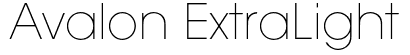 Avalon ExtraLight Font: Free Download | MaisFontes