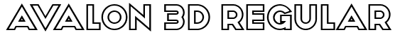 Avalon 3D Regular: Free Font Download | MaisFontes