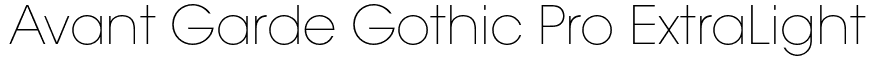 Avant Garde Gothic Pro ExtraLight Font: Free Download | MaisFontes