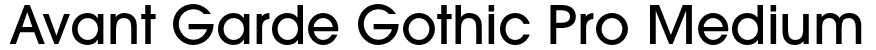 Avant Garde Gothic Pro Medium Font: Free Download | MaisFontes