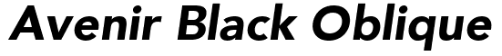 Avenir Black Oblique: Download Free Font | MaisFontes